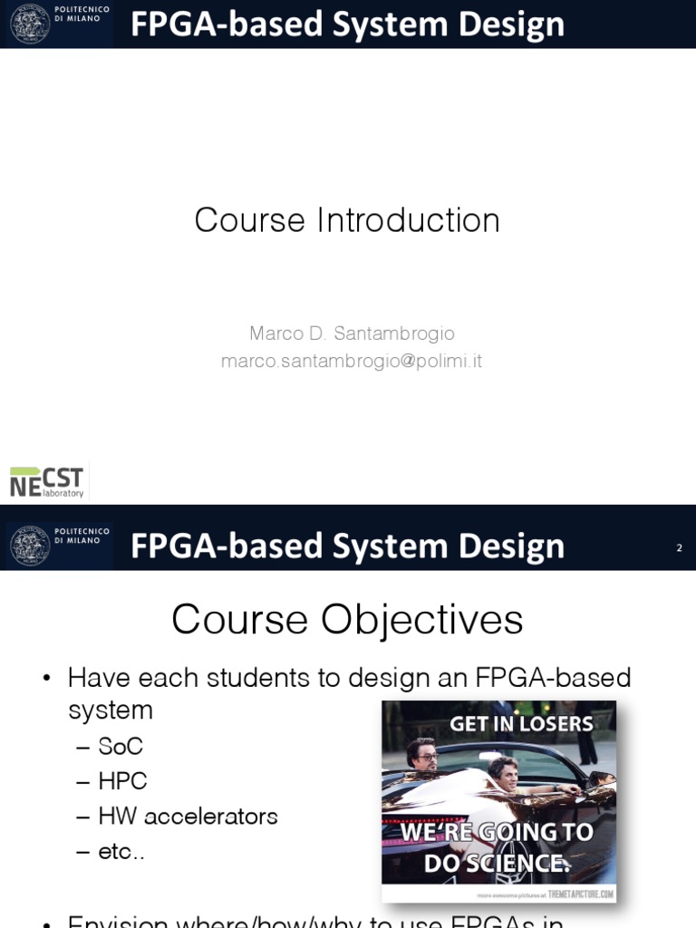 FPGA System Design Course Overview | PDF | Electronic Design Automation ...