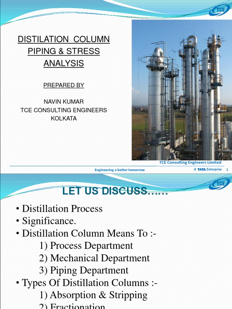 Distilation Column Piping & Stress Analysis | PDF | Distillation ...