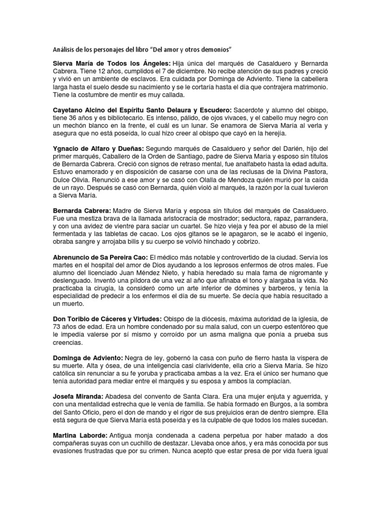 Análisis de Los Personajes Del Libro | PDF | Religión y creencia