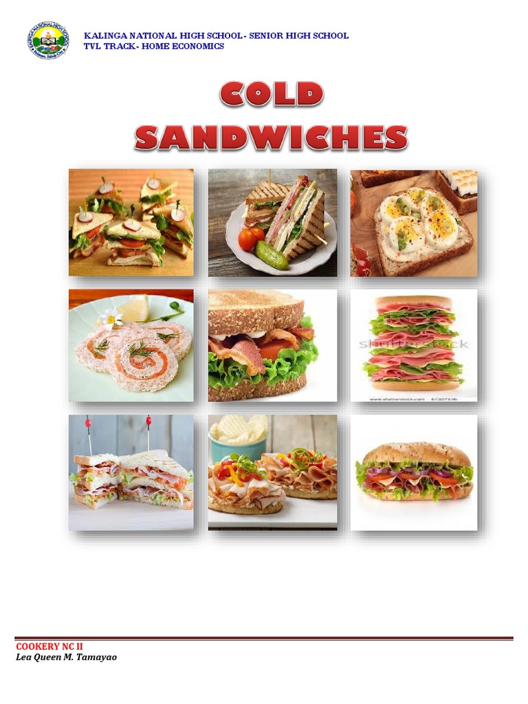 Cold Sandwiches | PDF | Sandwich | Onion