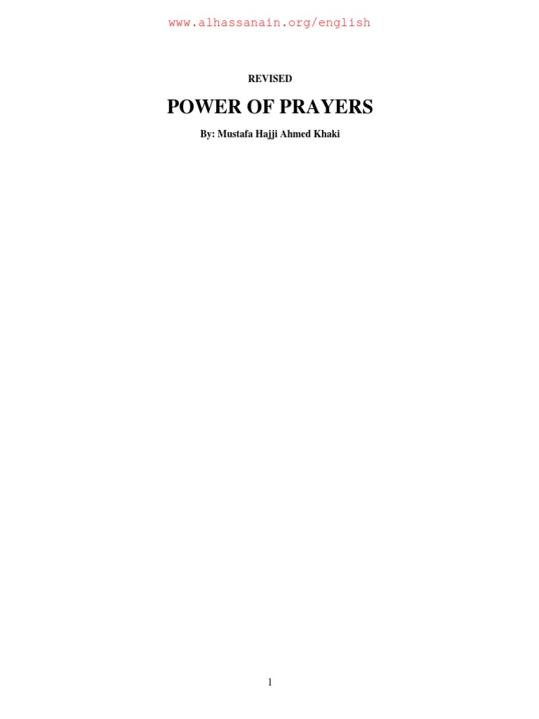 Power of Prayers | PDF | God In Islam | Jesus In Islam