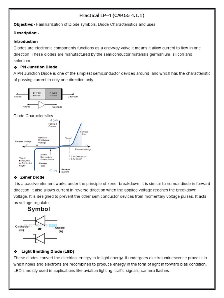 Practical LP 4 Diode | PDF