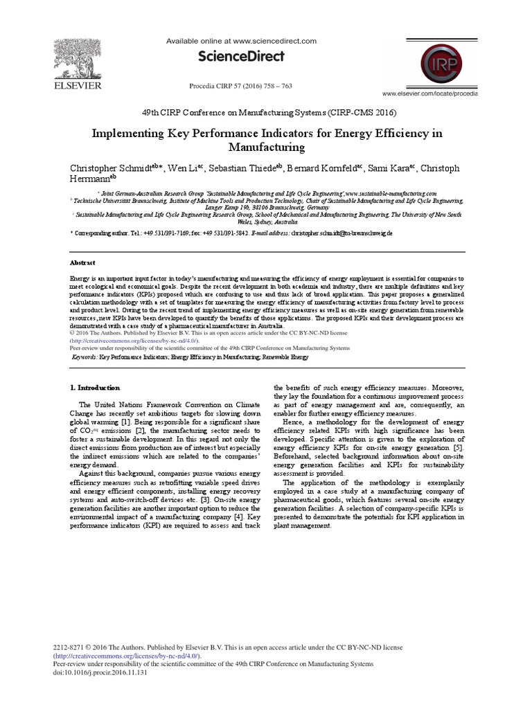 KPIs Energy Efficiency | Download Free PDF | Efficient Energy Use ...
