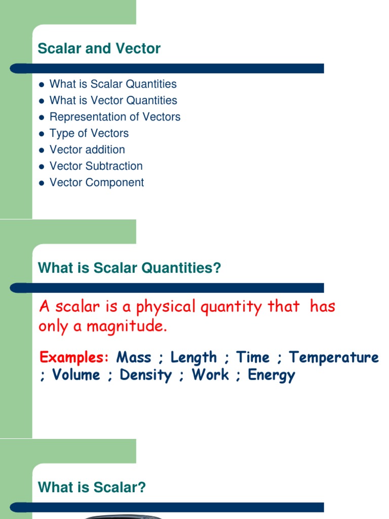 Scalar and Vector | PDF | Euclidean Vector | Trigonometric Functions