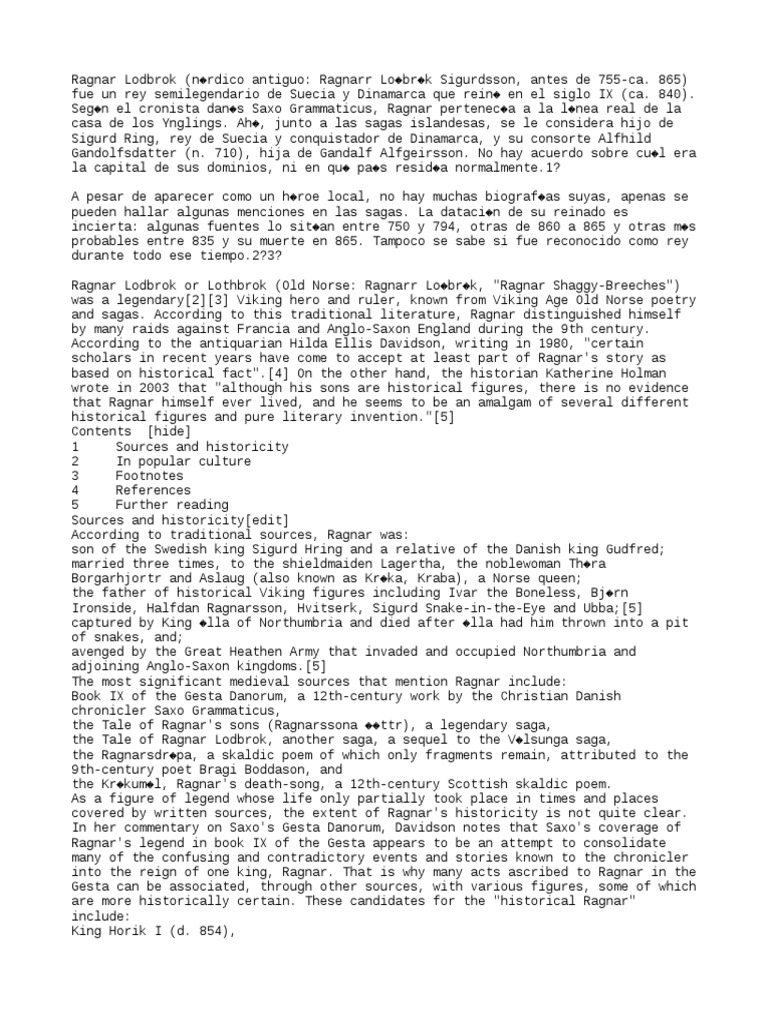 Ragnar | PDF | Viking Age People | Viking Age
