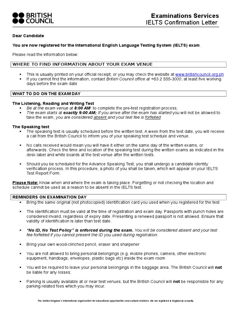 Confirmation Letter | PDF | Identity Document | International English ...