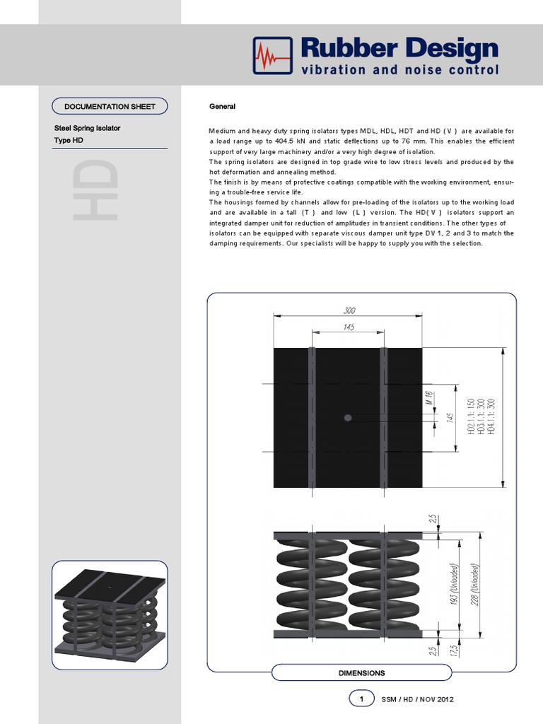 Documentation Sheet Steel Spring Isolator General | Download Free PDF ...