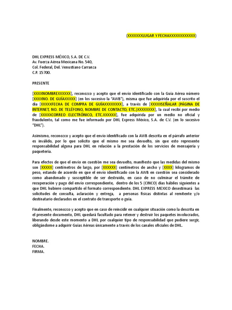 Carta para Clientes | PDF