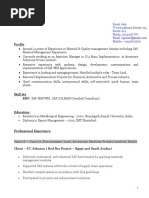 SAP MM Module Resume With 3 Years Experience | PDF | Sap Se | Business ...