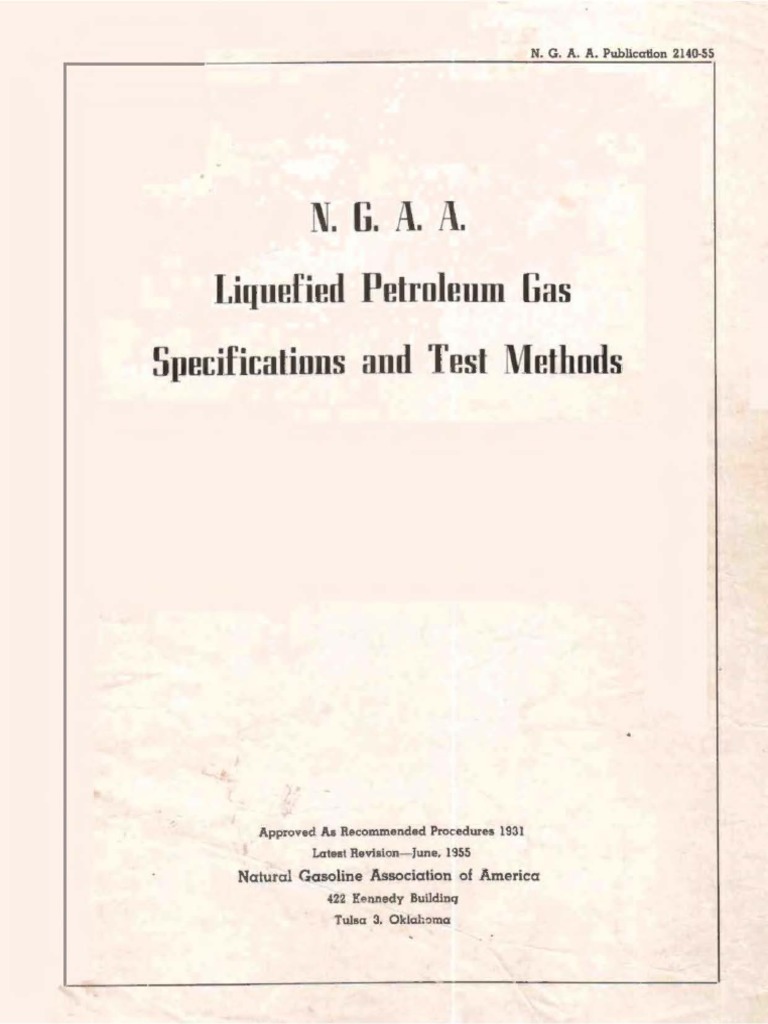 LPG Specifications and Testing Methods | PDF | Propane | Liquefied ...