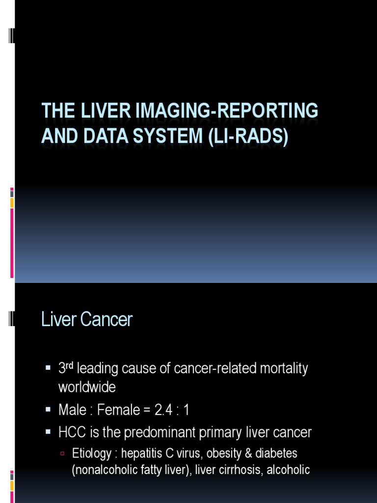 The Liver Imaging-Reporting and Data System (Li-Rads | Download Free PDF | Liver | Diseases And ...