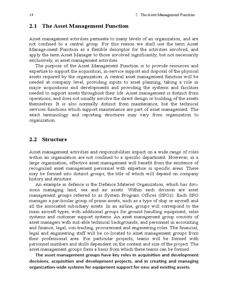 Asset Management | PDF | Mergers And Acquisitions | Electric Power ...