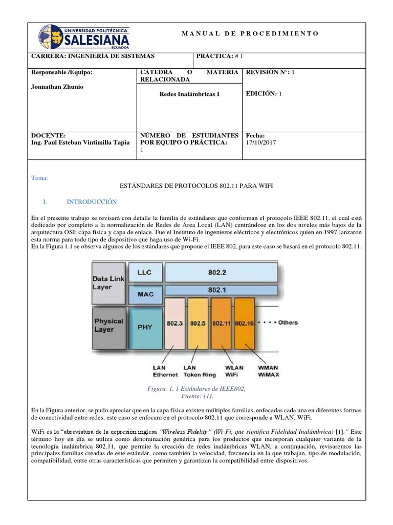 Estándares de Protocolos 802.11 | PDF | Ieee 802.11 | Wifi