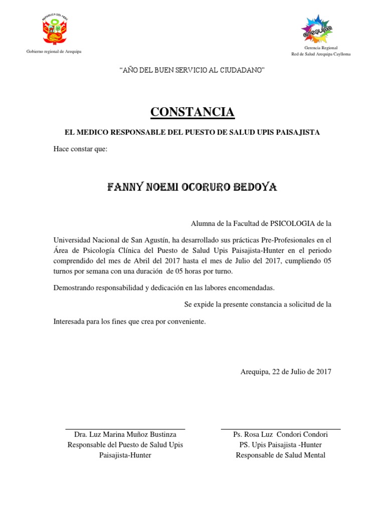 Modelo de Constancia | PDF