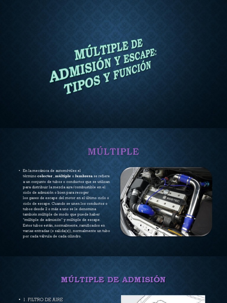 Múltiple de Admisión y Escape | PDF | Materiales | Gases