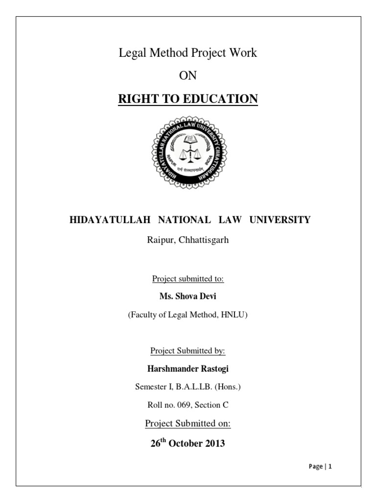 Right to Education Project Overview | PDF | Social Institutions ...