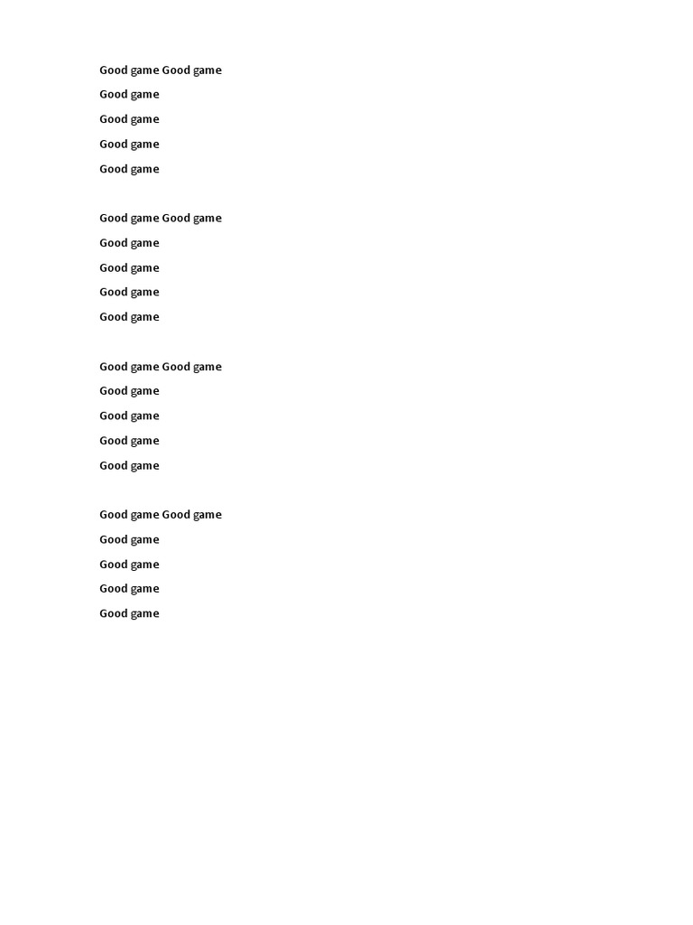 Good Game Good Game Good Game Good Game Good Game Good Game | PDF