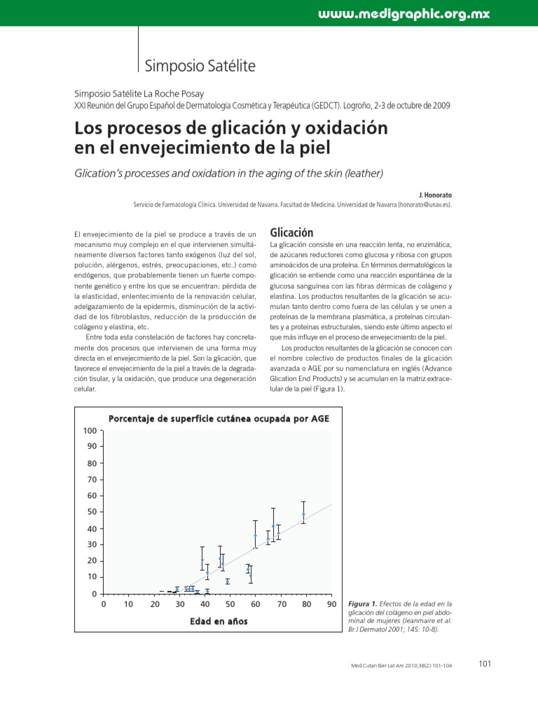Los Procesos de Glicación y Oxidación en El Envejecimiento de La Piel ...