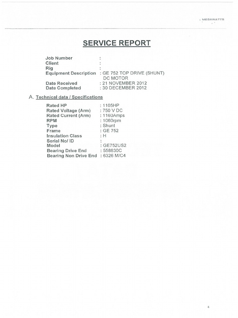 GE752 Shunt Motor 2 | PDF