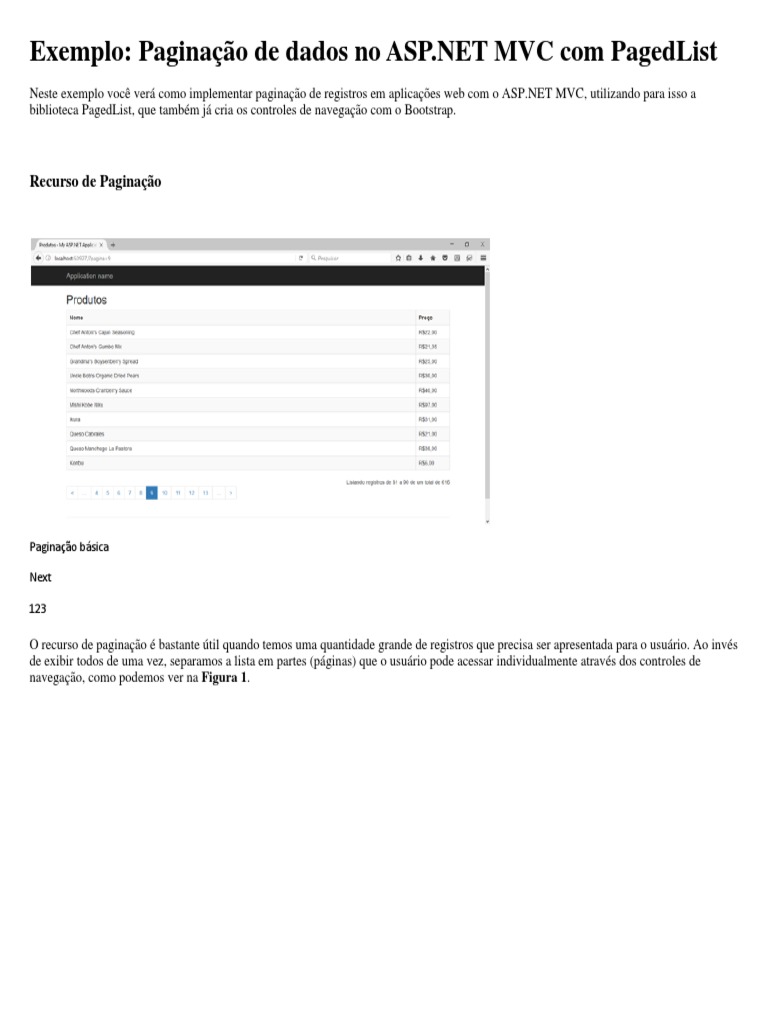 Paginação de Dados No ASP - Net MVC Com PagedList | PDF | Biblioteca ...