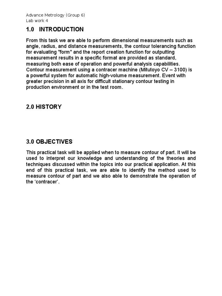 Advance Metrology (Group 6) Lab Work 4 | PDF | Metrology | Measurement