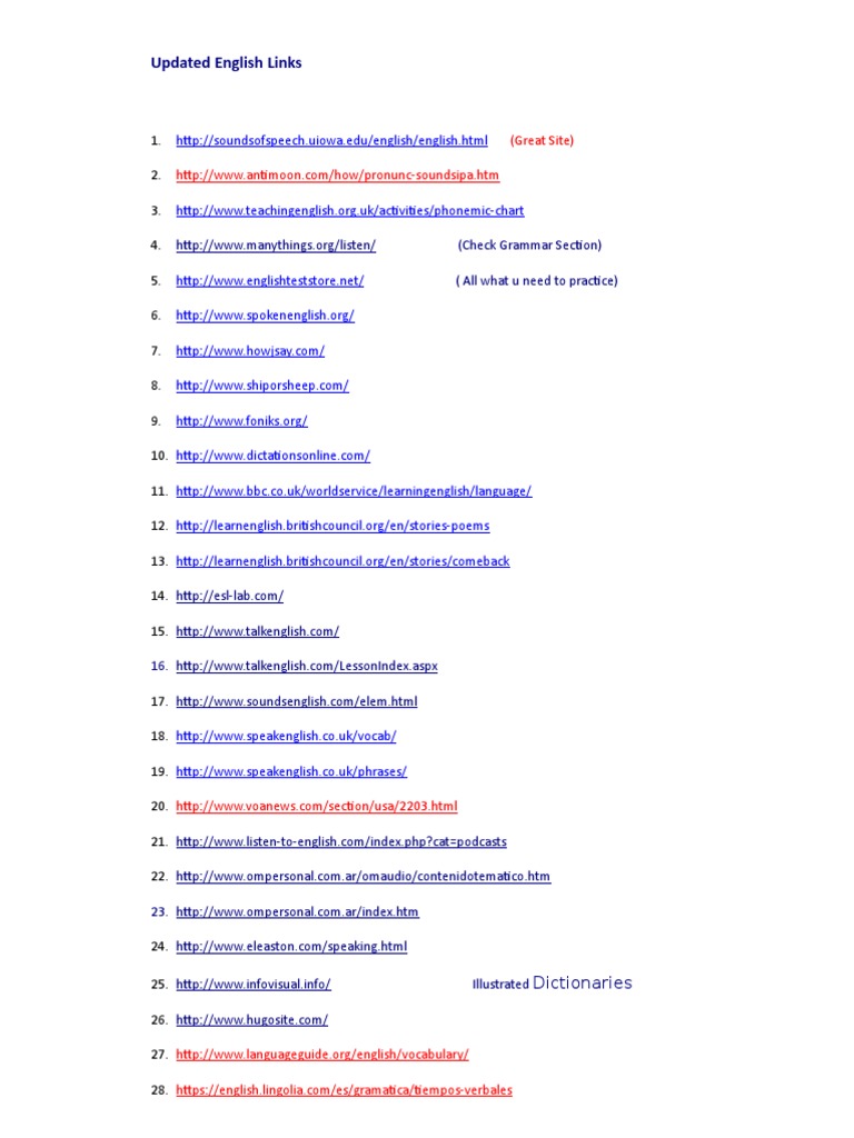 Updated English Links | PDF