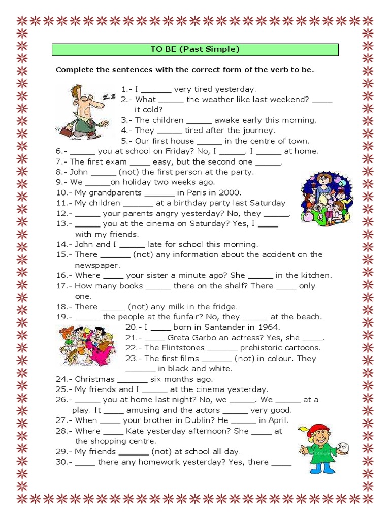 Complete The Sentences With The Correct Form of The Verb To Be | PDF
