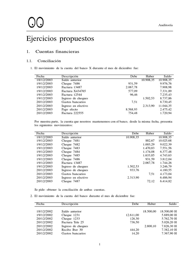 Ejerc 10 | PDF | Cheque | Bancos