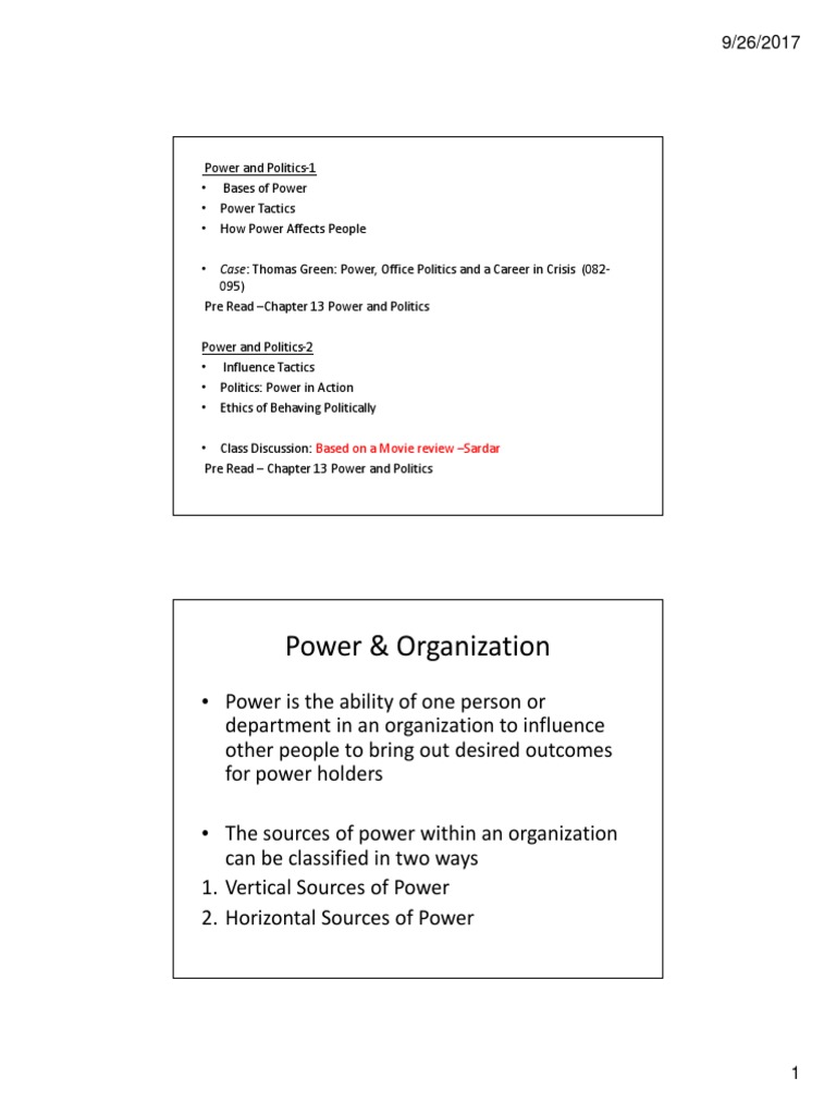 Power & Organization: Based On A Movie Review - Sardar | PDF | Power ...