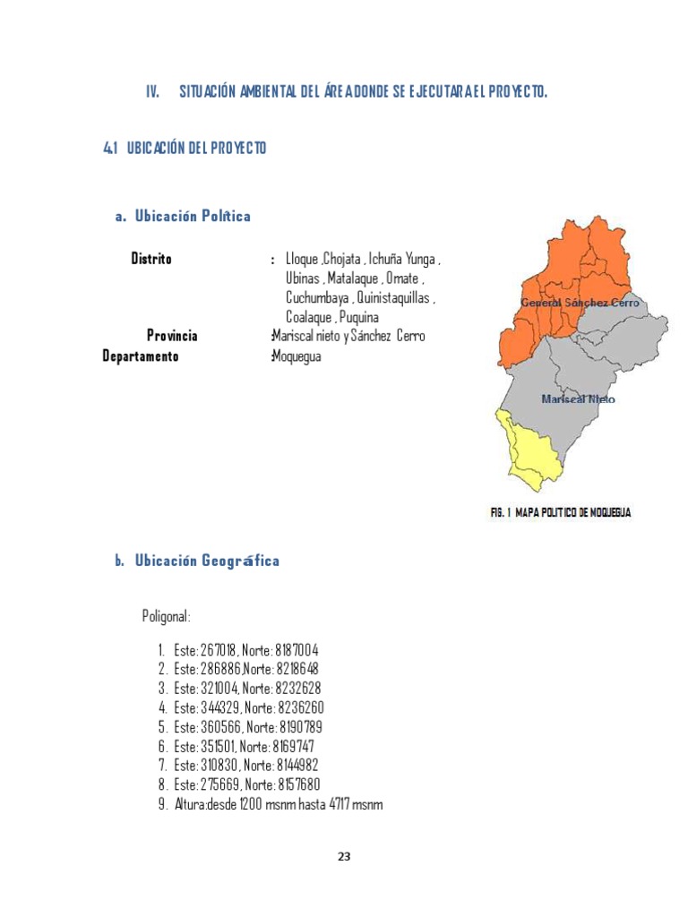Distritos de Moquegua y su ubicación | PDF | Clima | Precipitación