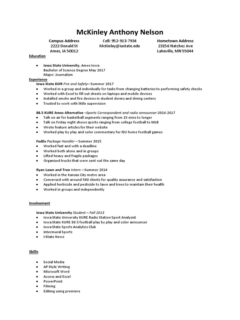 Macs Resume | PDF | Sports & Recreation | Social Science