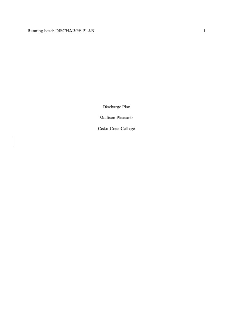 Final Discharge Pleasants | PDF | Chronic Obstructive Pulmonary Disease ...