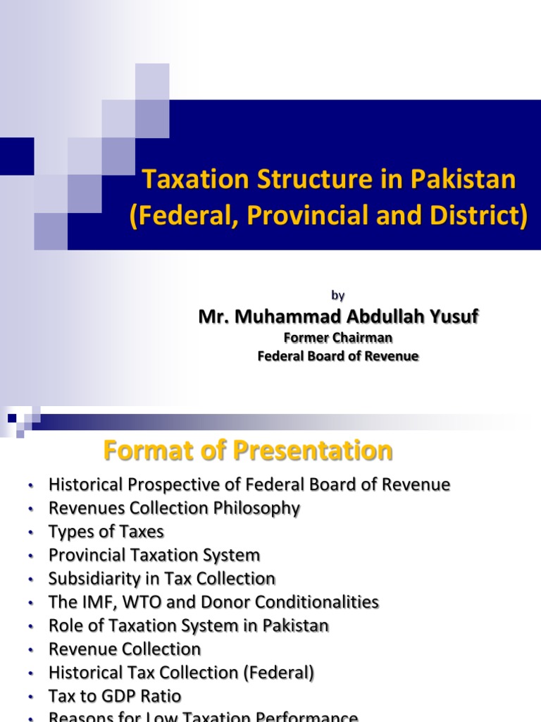 Overview of Pakistan's Taxation Structure | PDF | Excise | Taxation