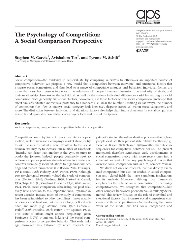 The Psychology of Competitive PDF | PDF | Competition | Psychology