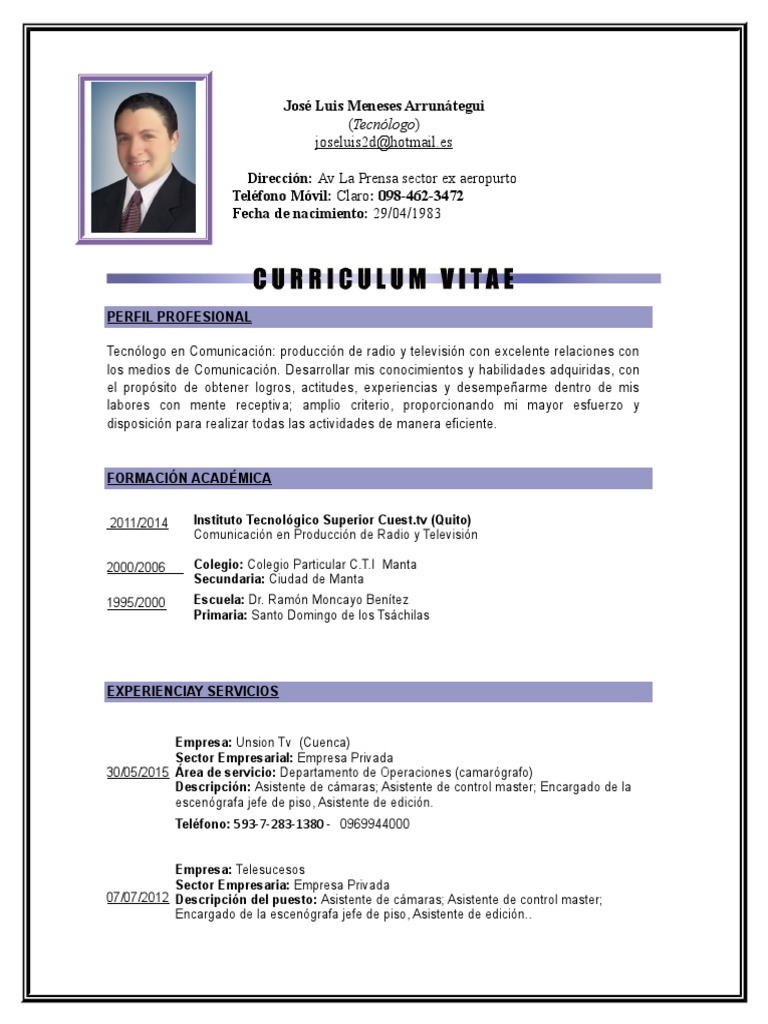 Curriculum Vitae José Luis | PDF | Science | Tecnología (general)
