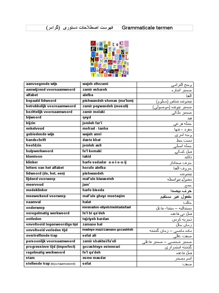 Grammaticale Termen | PDF