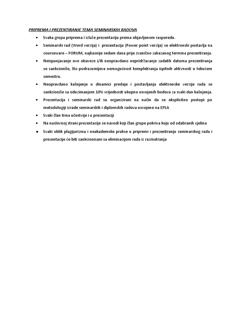 Priprema I Prezentiranje Tema | PDF