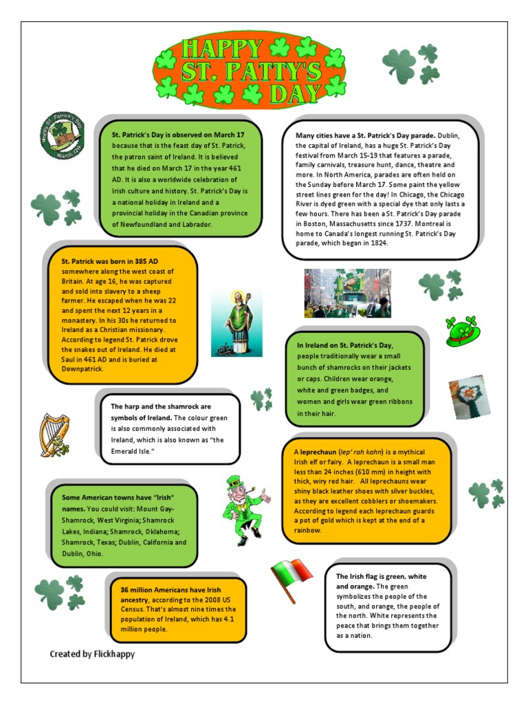 St. Patrick's Day Facts & Traditions | PDF | Saint Patrick