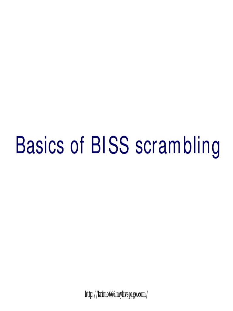 Biss Basics | PDF | Physical Layer Protocols | Media Technology
