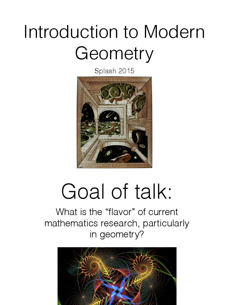 Introduction To Modern Geometry | PDF | Topology | Geometry