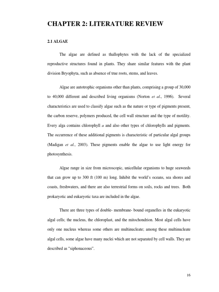 Chapter 2 Literature Review | PDF | Dna Sequencing | Algae