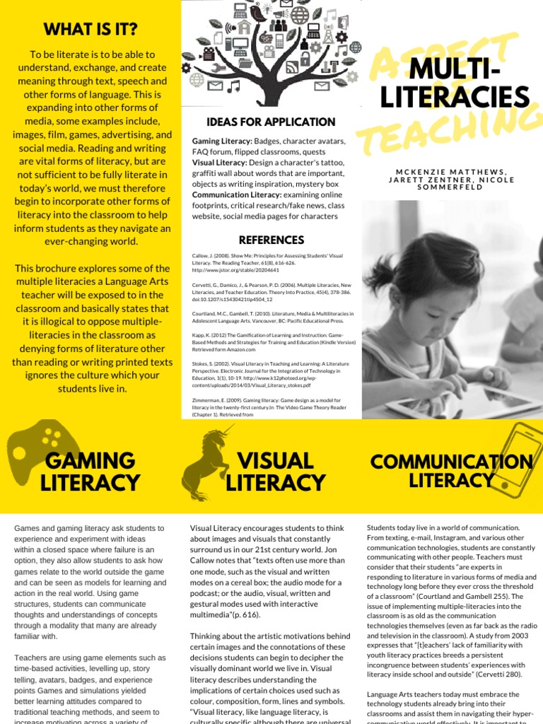 Multiliteracies Brochure | PDF | Literacy | Motivation