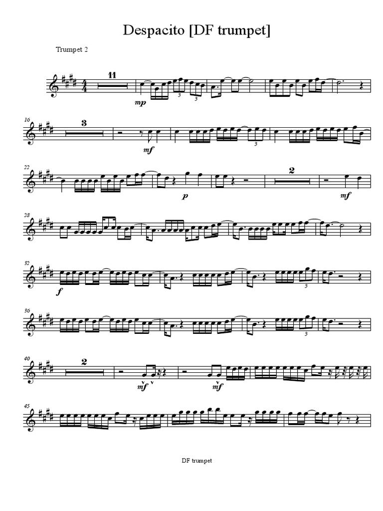 Despacito - Trumpet in BB 2 PDF | PDF