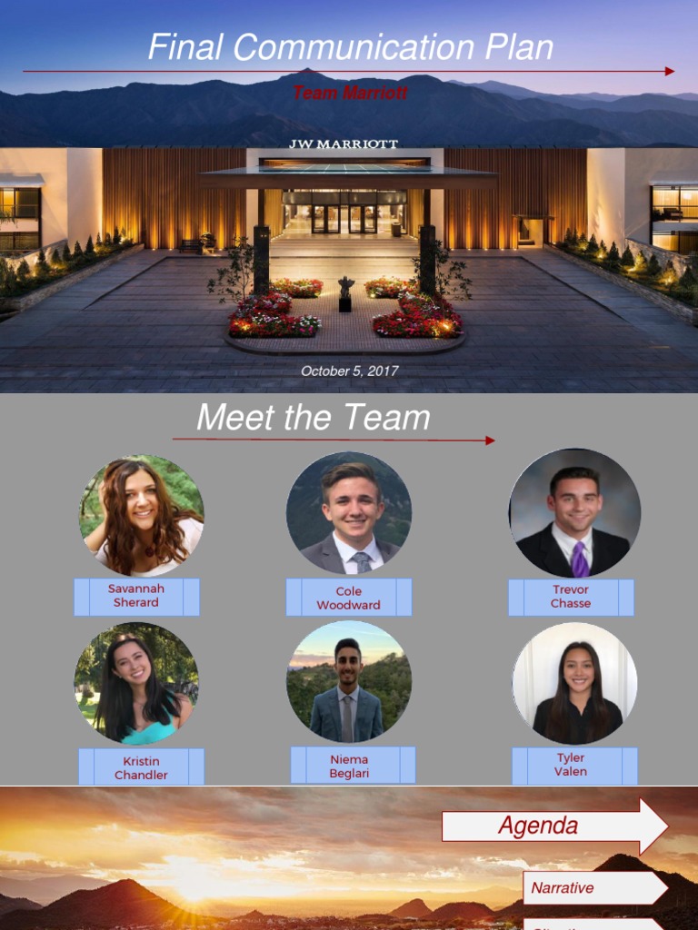 Final Communication Plan: Team Marriott | PDF