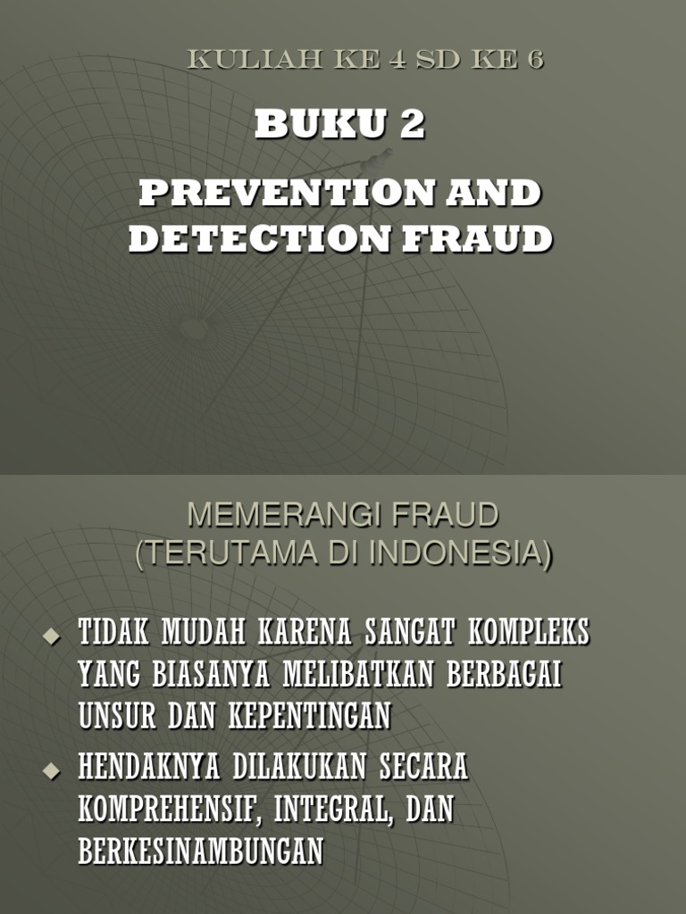 Slide Ak Buku 2 Prevention And Detection Fraud Pdf