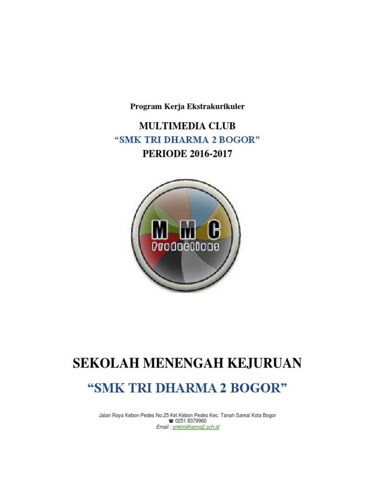 Program Kerja Ekstrakurikuler SMK TRI DHARMA 2 BOGOR | PDF