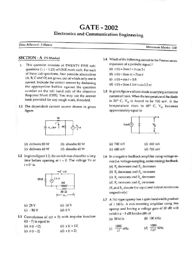 Gate Ece 2002 | PDF
