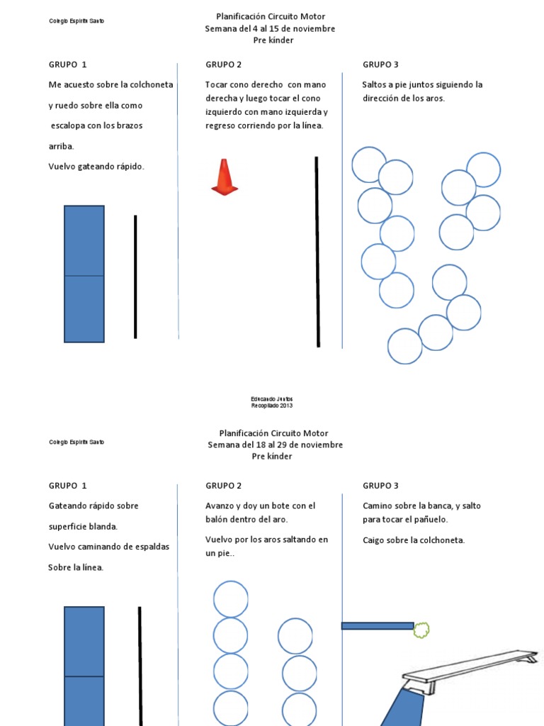 Circuitos Motrices para Preescolar | PDF