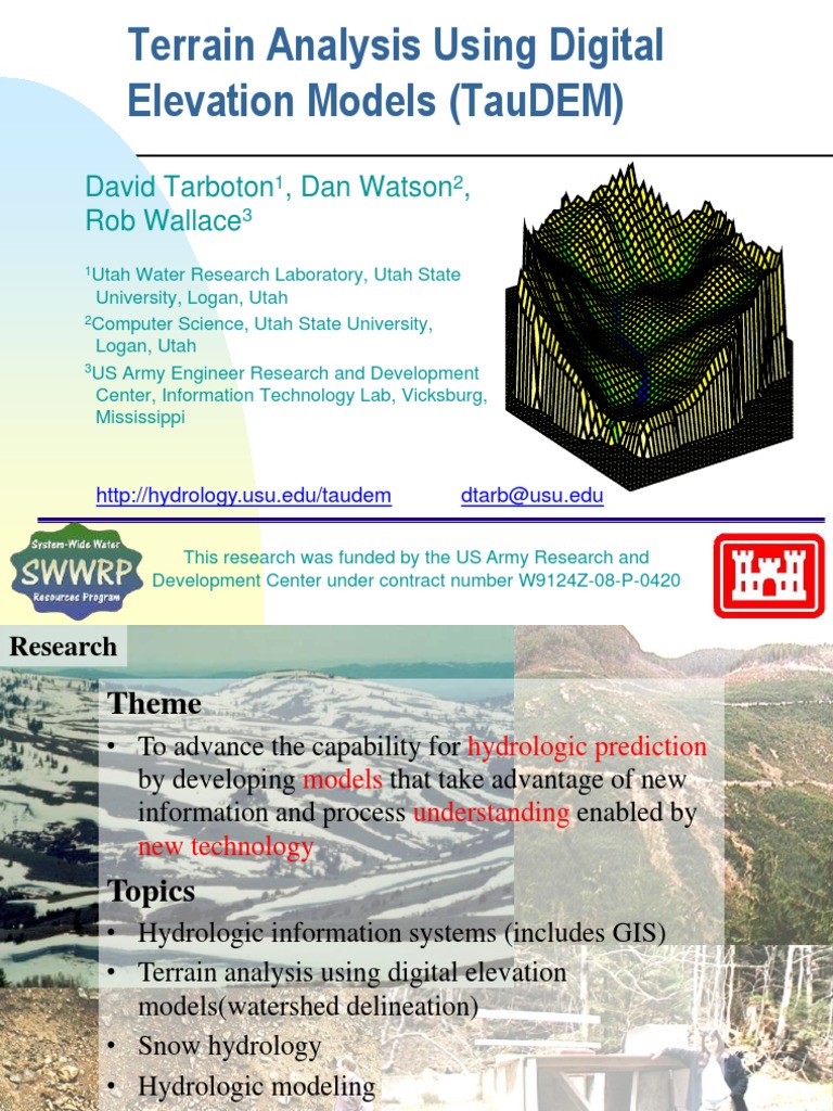 Terrain Analysis Using Digital Elevation Models (TauDEM | PDF ...