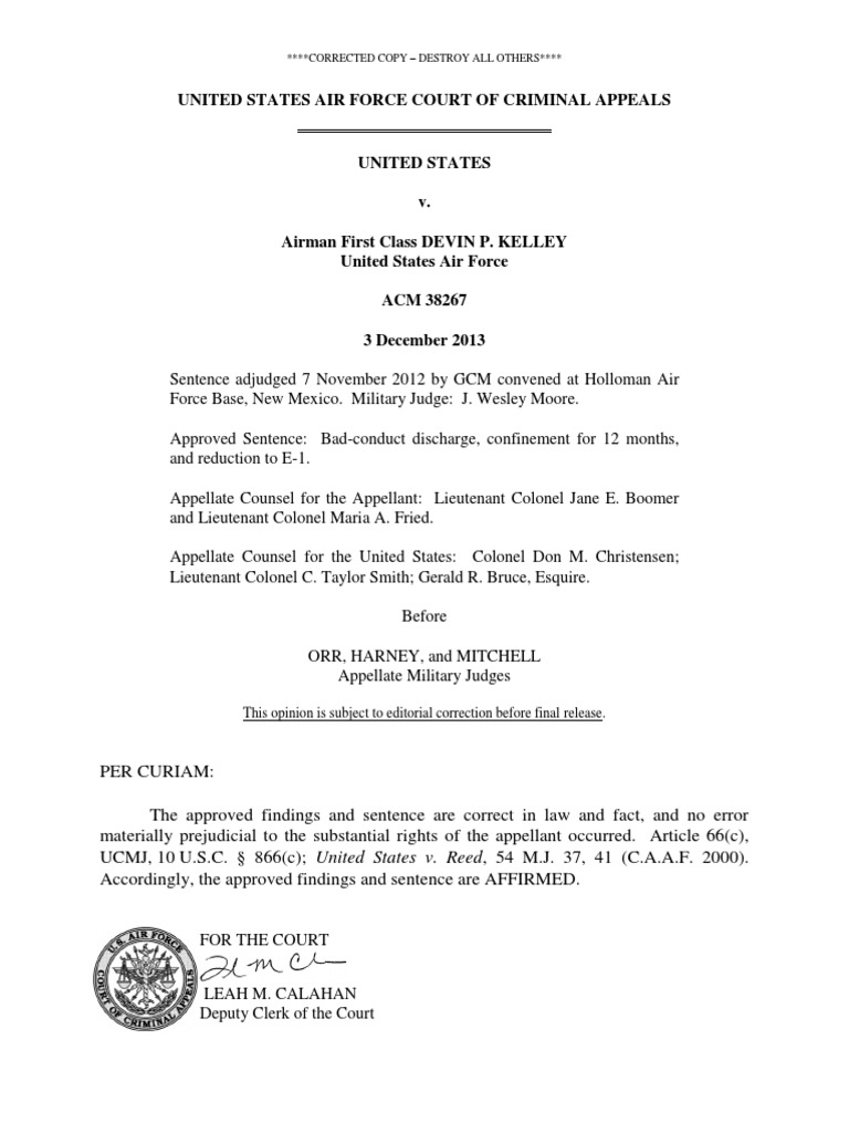 Court Document Showing Sutherland Springs Shooting Suspect Had Bad ...